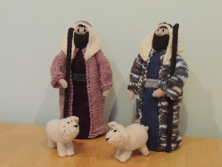 Knitted Nativity set of characters, including camel & donkey - Jo - Big ...